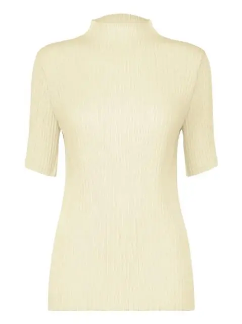 Issey Miyake Pleated T-shirt - Off White