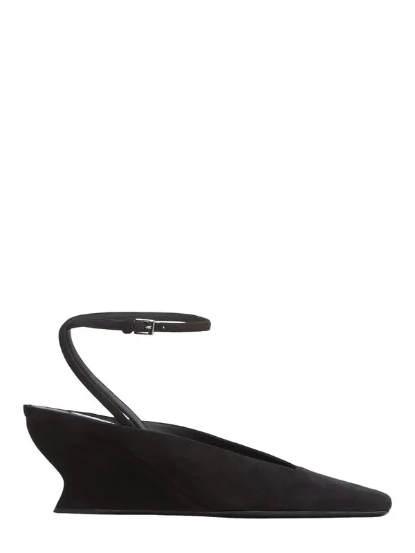 Alaïa Wave" Pumps With Ankle Strap - Black