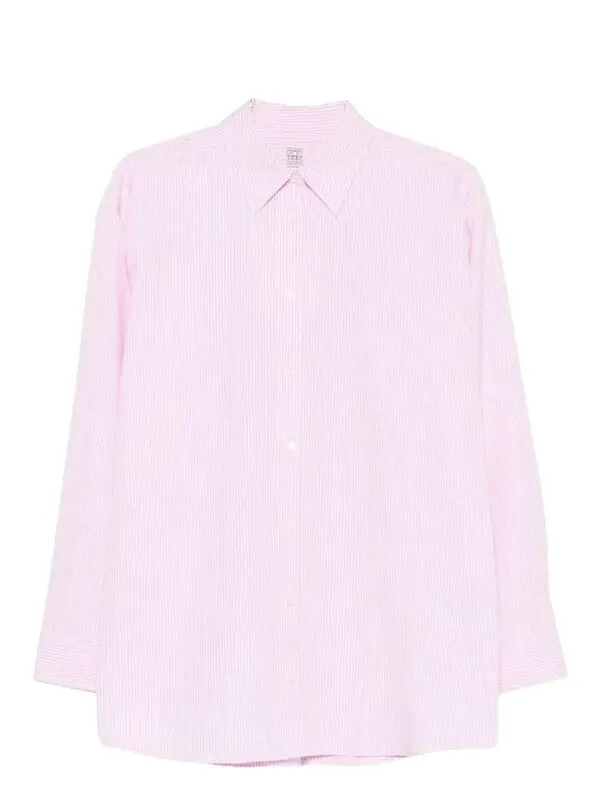 TOTEME Striped Tumbled Shirt - Pink