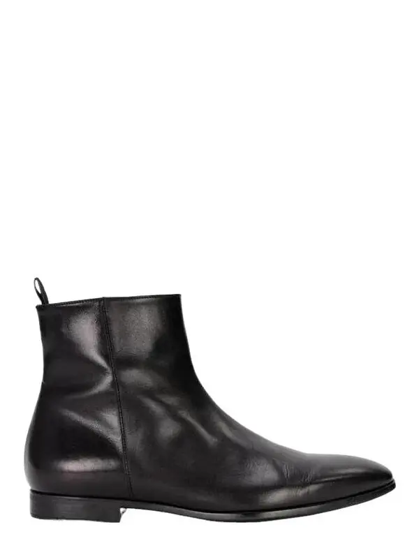 Giorgio Armani Logo Ankle Boots - Black