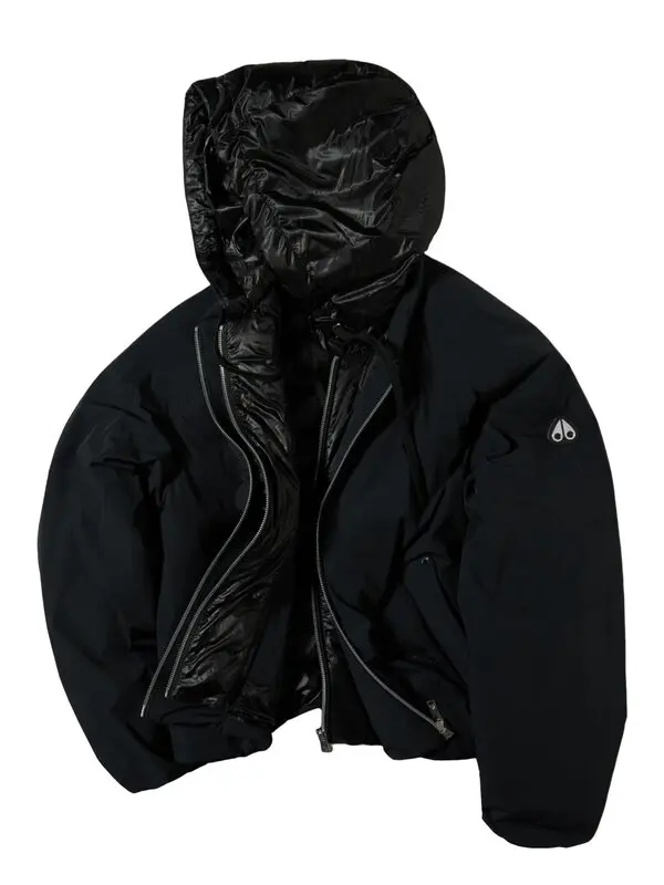 Moose Knuckles Long-sleeve Hooded Down Jacket - Black