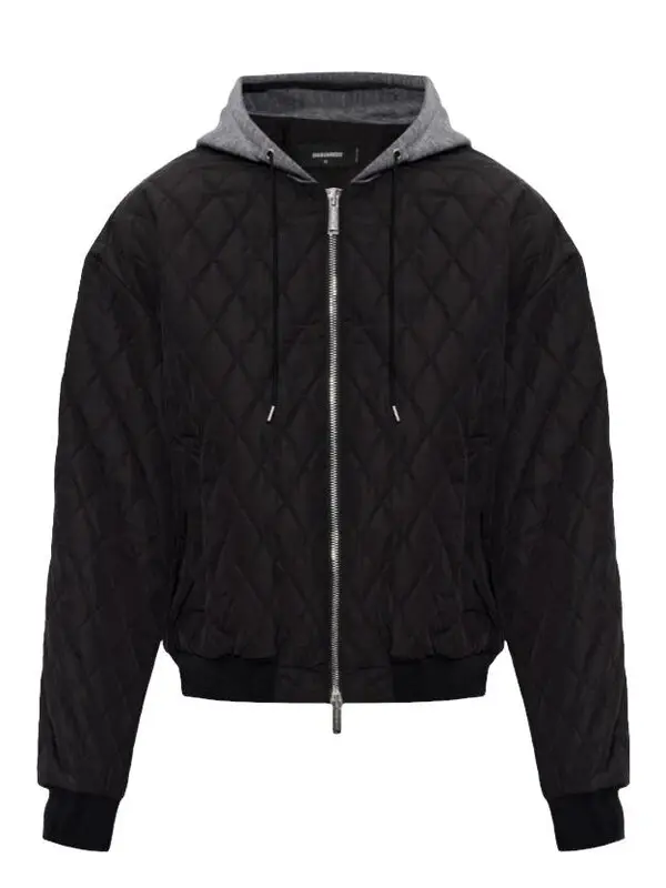 Dsquared2 Heritage Quilted Bomber Jacket - Black