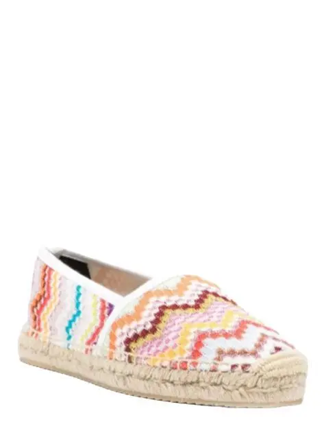 Missoni Chevron Pattern Espadrilles - Nude