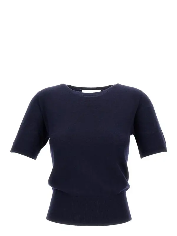EXTREME CASHMERE X Short-sleeved Knitted T-shirt - Navy