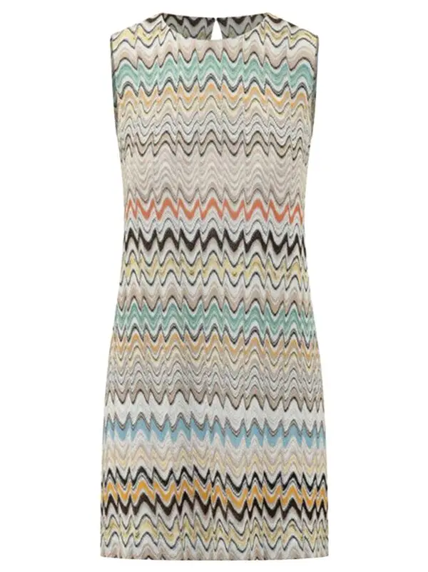 Missoni Sleeveless Raschel Knit Mini Dress - Multicolorbeige Ligh Smsnn