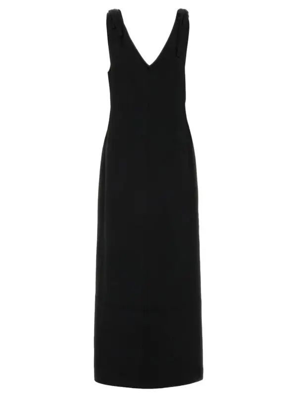 Co Pleated Slip Dress - Black