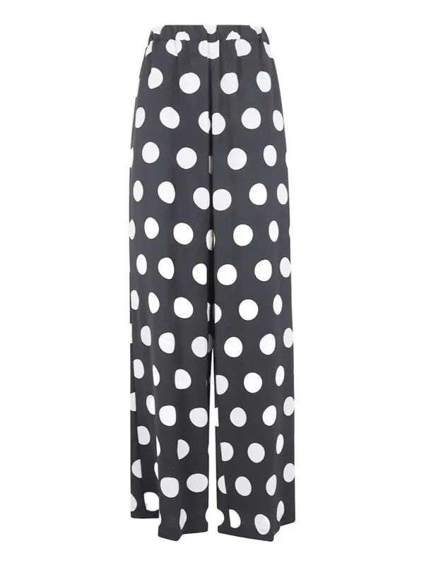 Junya Watanabe Polka-dot Wide Leg Trousers - Black