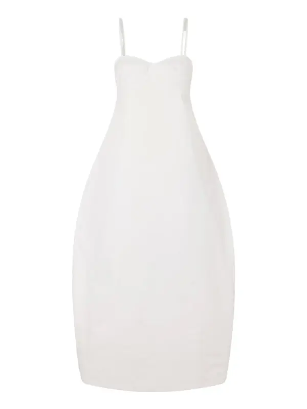 RÓHE Cotton Sweetheart Neckline Dress - White