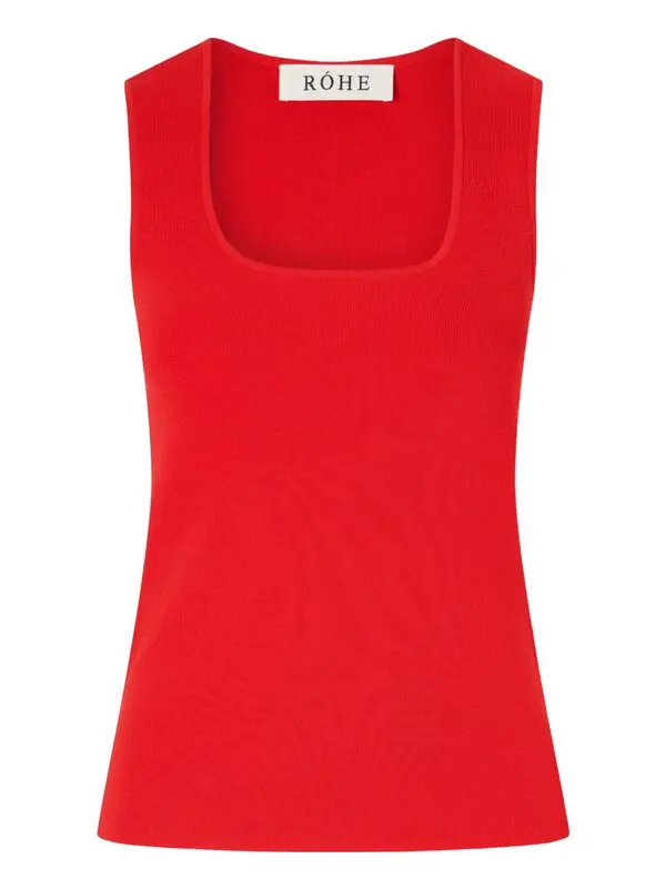 RÓHE Sleeveless Knitted Vest - Red