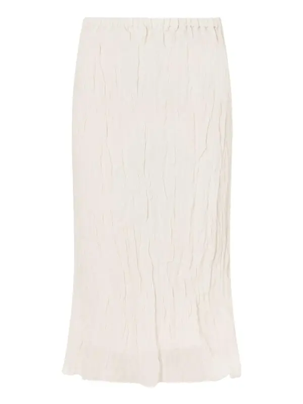 RÓHE Pleated Midi Skirt - White