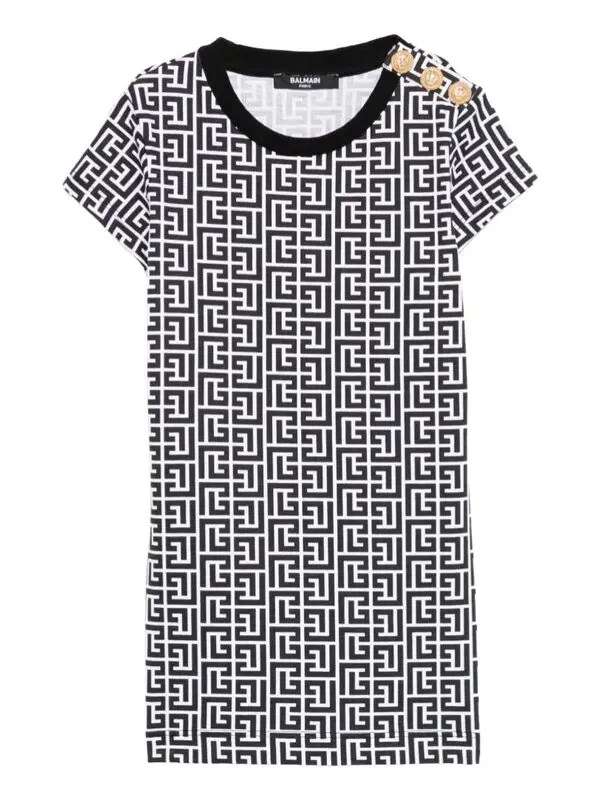 Balmain Embellished Print T-shirt - Black