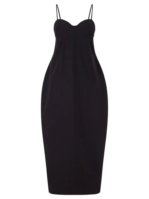 RÓHE Dahippa' Cotton Corset Dress - Black