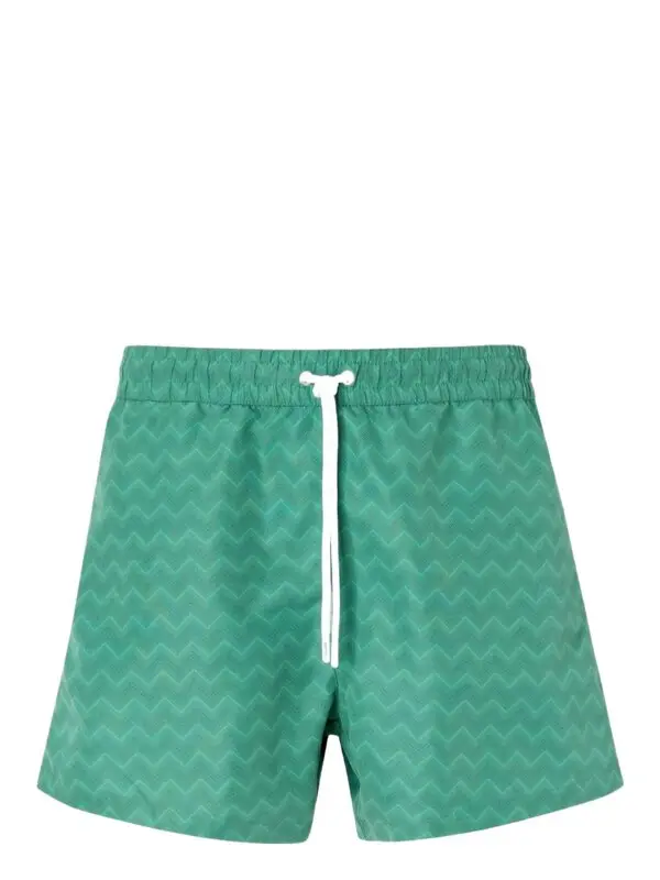 Missoni Zigzag Pattern Swim Shorts - Blue