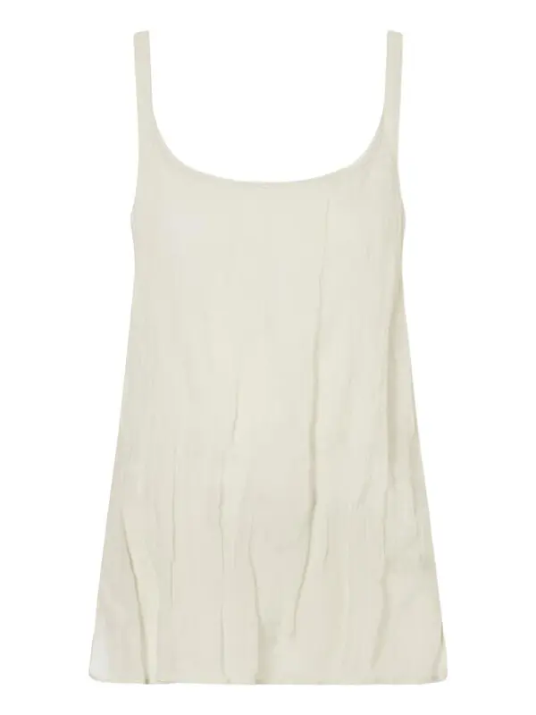 RÓHE Sleeveless Layered Cotton Blend Tank Top - White
