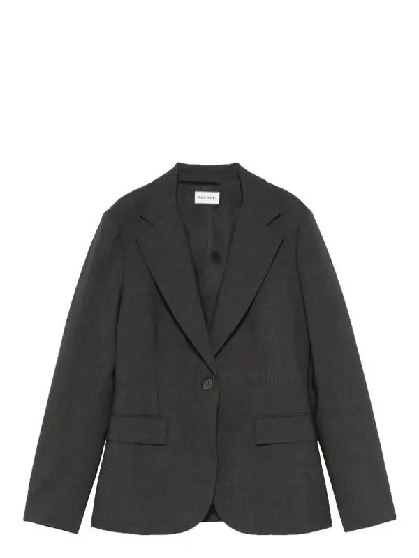 P.a.r.o.s.h Mélange Effect Single-breasted Blazer - Black