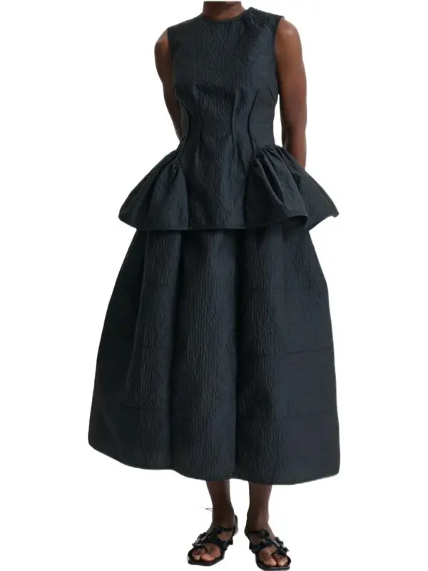 Cecilie Bahnsen Sleeveless Pleated Top - Black