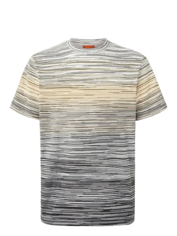 Missoni Faded-flame Pattern T-shirt - Gray