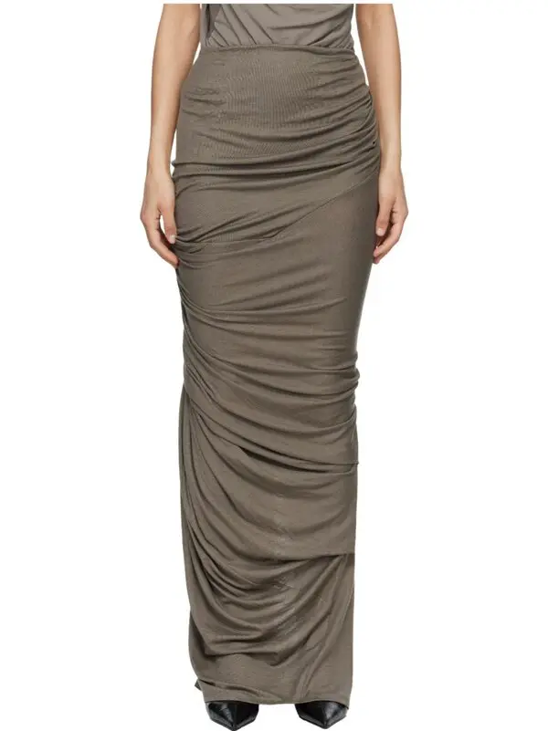ENTIRE STUDIOS Pleated Midi Skirt - Green