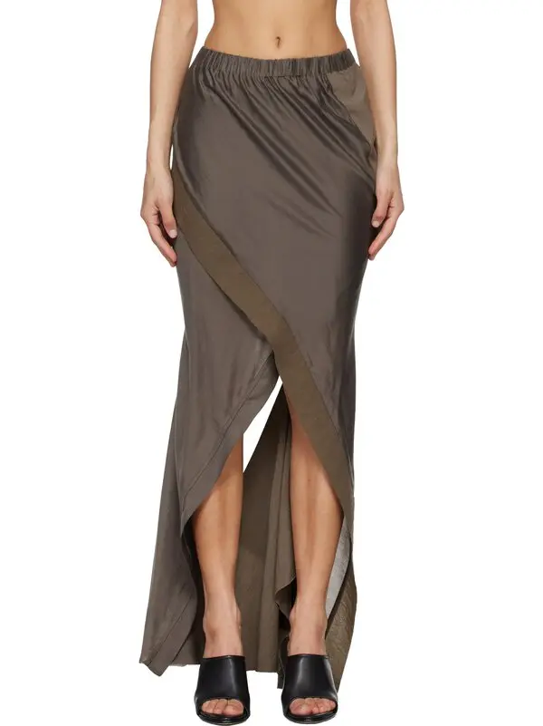 ENTIRE STUDIOS Fluid Midi Skirt - Taupe
