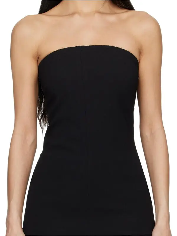 ENTIRE STUDIOS Strapless Top With Unfinished Edges - Black