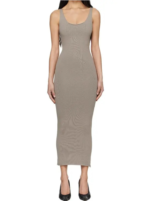 ENTIRE STUDIOS Sleeveless Round Neck Dress - Clay