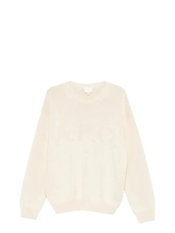 A.p.c. Logo Detail Crewneck Sweater - White
