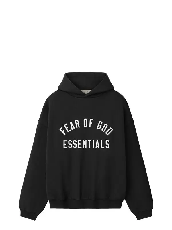 Fear Of God Logo Hoodie - Black