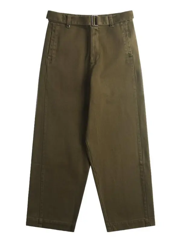 ENTIRE STUDIOS Belted Straight Leg Trousers - Green