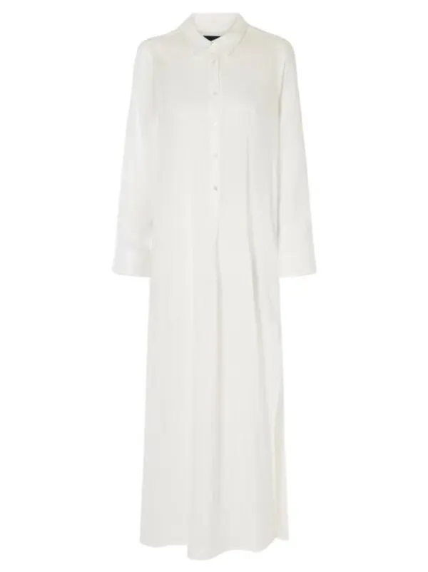 NILI LOTAN Mina Cotton-voile Midi Shirt Dress - White