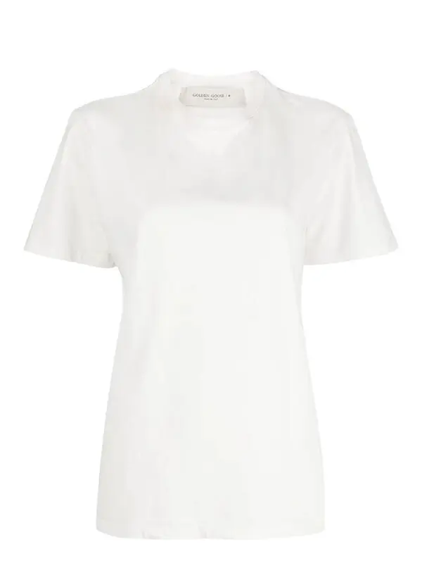 GOLDEN GOOSE Logo Patch Crewneck T-shirt - White
