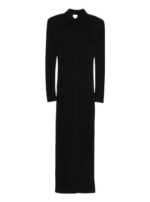 Nanushka Maxi Shirt Dress - Black
