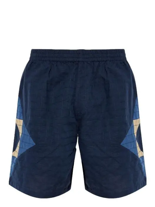 A.p.c. Quilted Geometric Pattern Shorts - Black