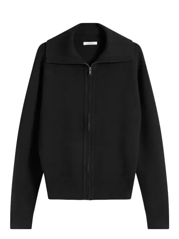 ENTIRE STUDIOS Relaxed Zip-up Knitted Jacket - Black