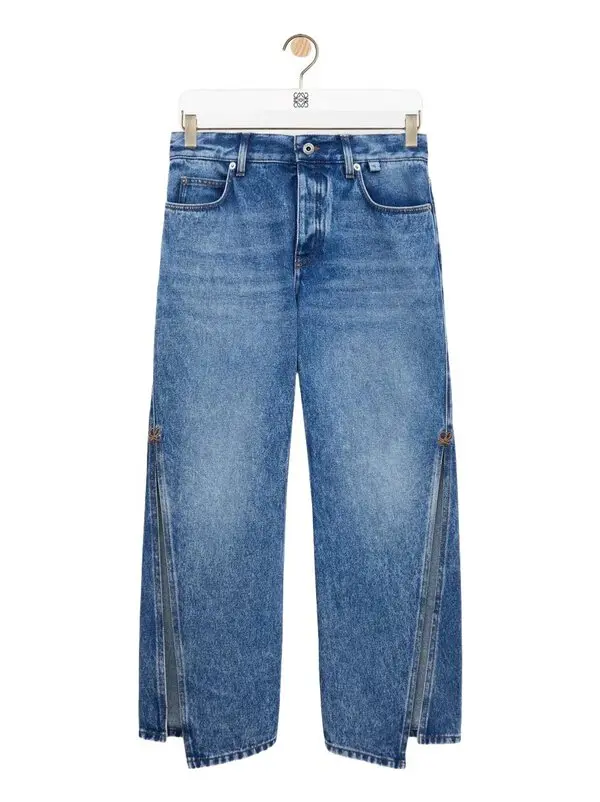 Loewe Flared Leg Denim Trousers - Blue