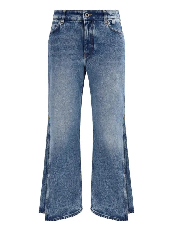Loewe Flared Leg Denim Trousers - Blue