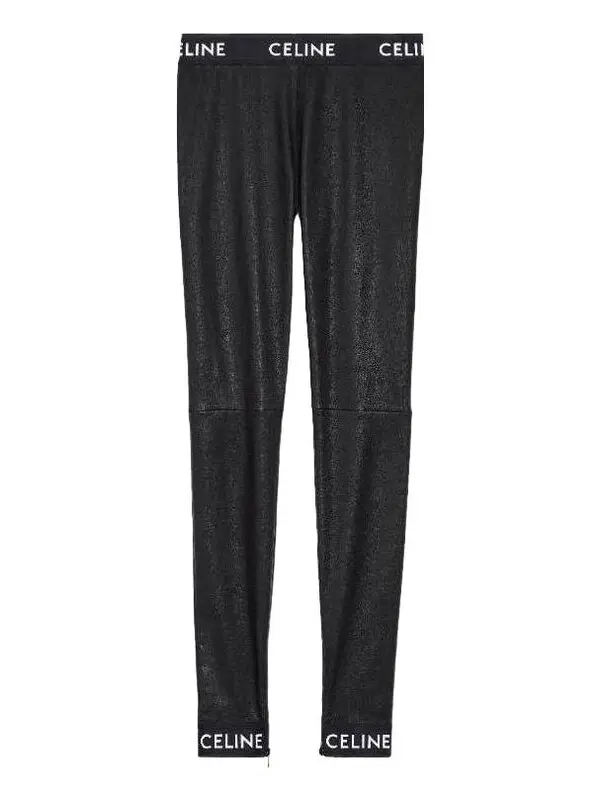 Celine Leggings In Lambskin - Black
