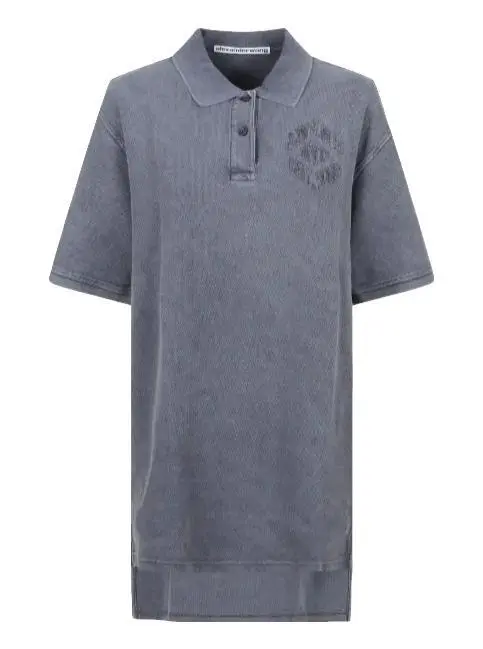 Alexander Wang Oversized Polo Dress - Washed Navy