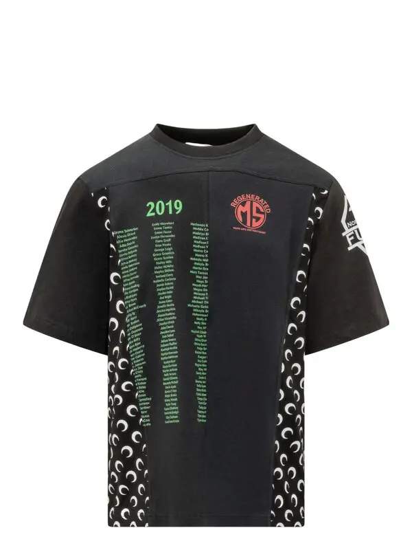 MARINE SERRE Logo Printed T-shirt - Black