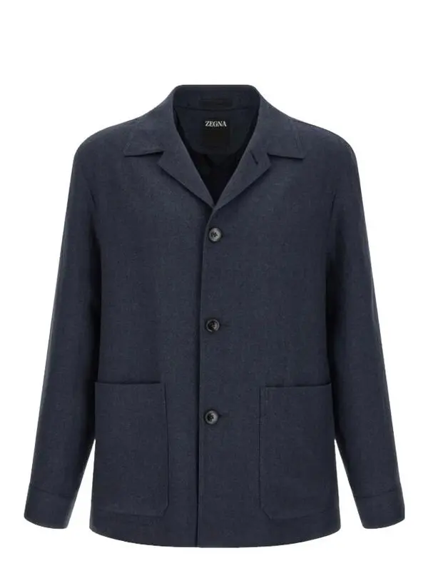 Zegna Alpe Shirt-collar Jacket - Black