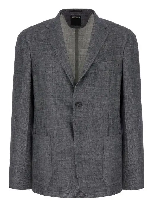 Zegna Single-breasted Blazer - Grey