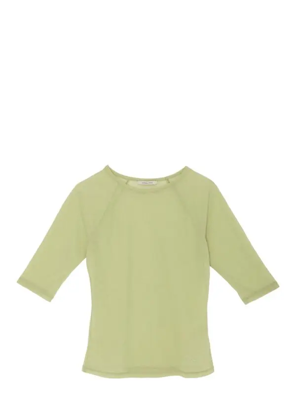 Paloma Wool Crew Neck Elbow-length Top - Nude