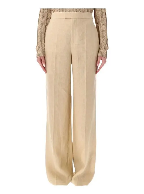 Polo Ralph Lauren High-waisted Wide-leg Pants - Nude
