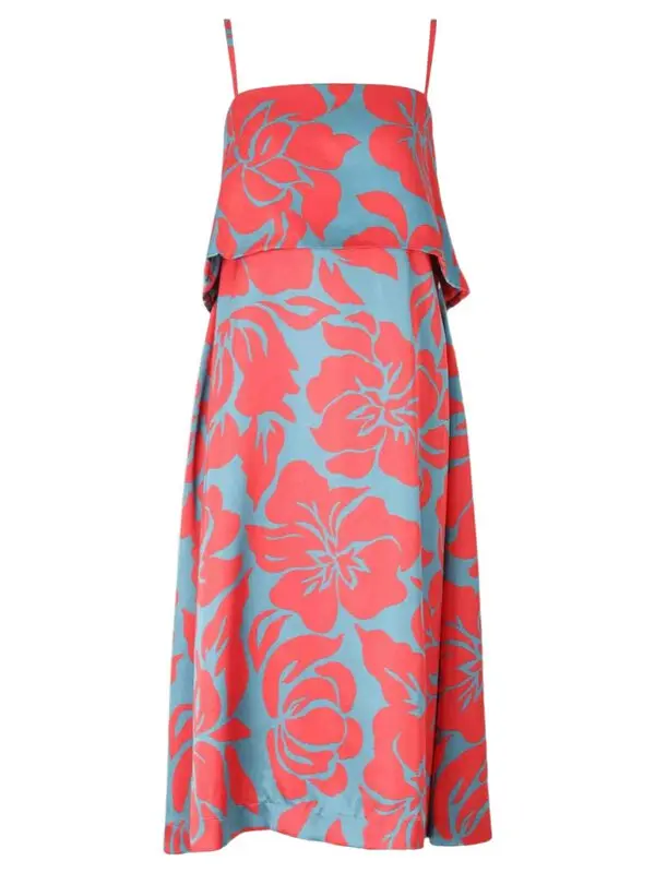 Dries Van Noten Sleeveless Floral Midi Dress - Multicolor