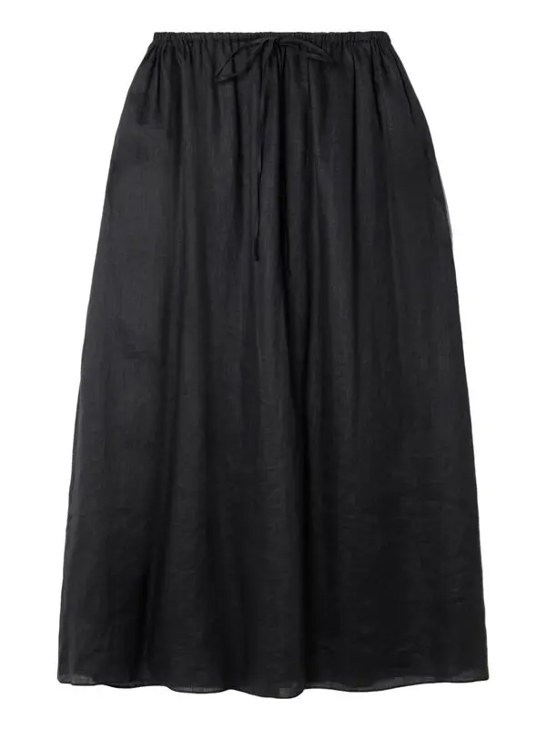 Posse Ginny Skirt In Certified Linen - Black