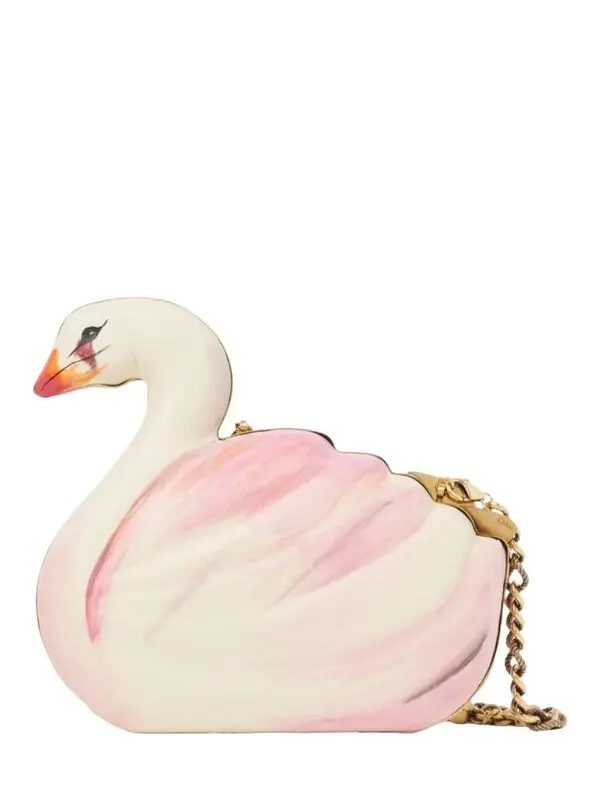 Chloé Tropicus Swan Clutch Bag - Nude