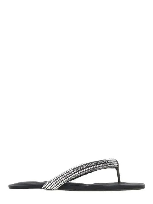Alexander Wang Jenna Embellished Slides - Black