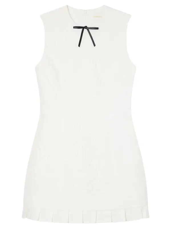 SHUSHU/TONG Sleeveless Bow Detail Mini Dress - White