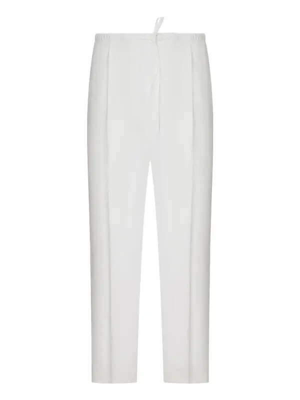 Bottega Veneta Drawstring Waist Trousers - Chalk White