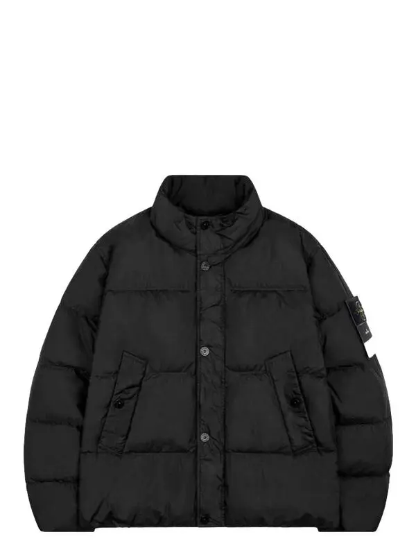Stone Island Long-sleeved Down Jacket - Black