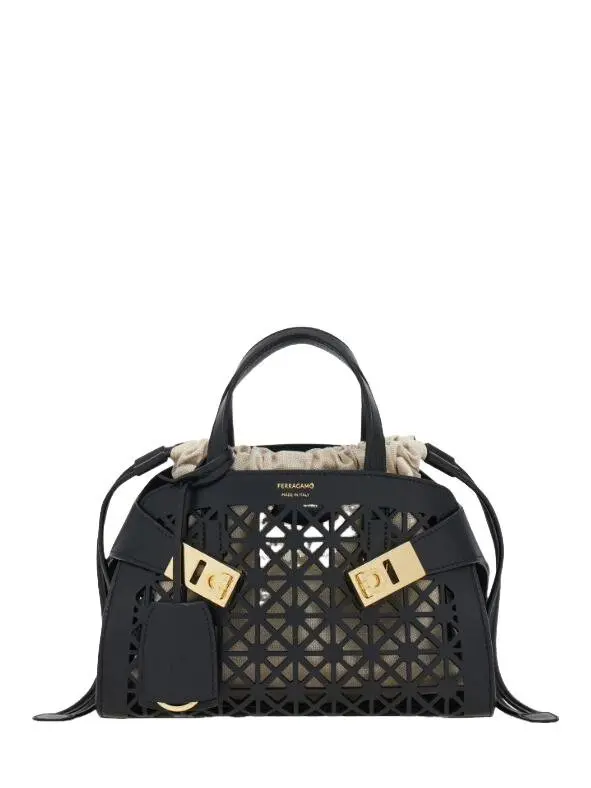 FERRAGAMO Hug Handbag - Black